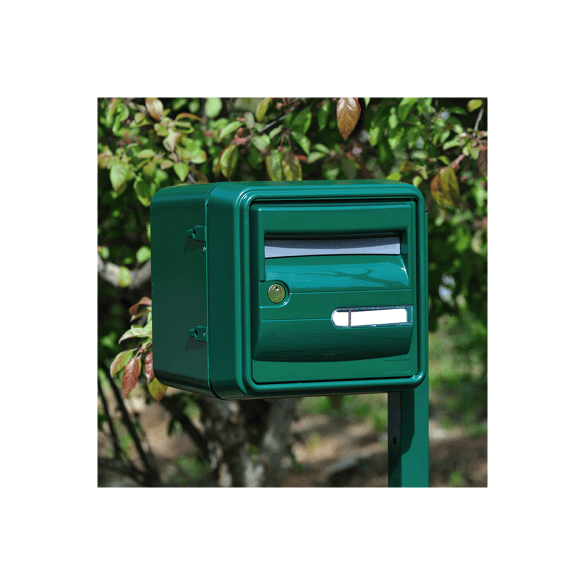 Boite aux lettres Individuelle verte et originale. Normalisée.